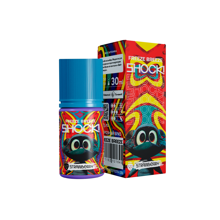 Купить Жидкость Freeze Breeze Shock "Strawberry" 30 мл в Интернет-магазине